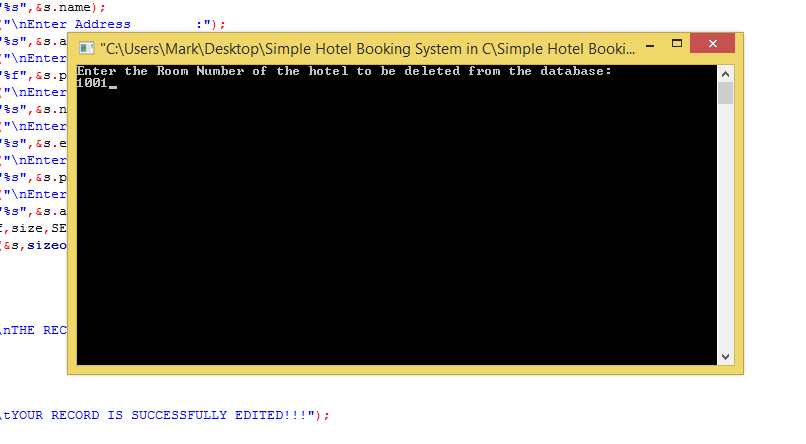 Simple Hotel Booking System In C Free Source Code Sourcecodester 